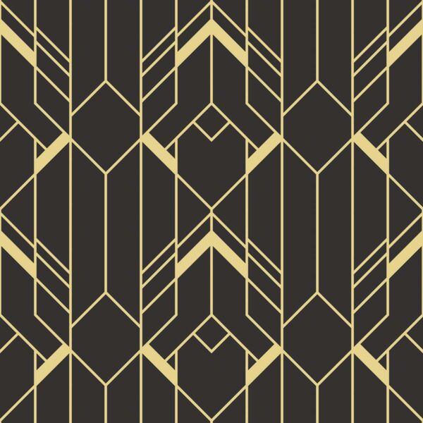Black and Gold Pattern Wallpaper - Magic Decor