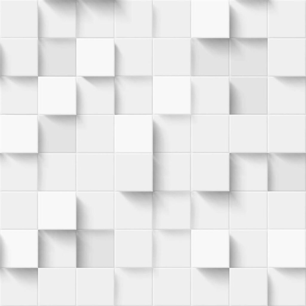 3d White Square Tiles Wallpaper - Magicdecor®