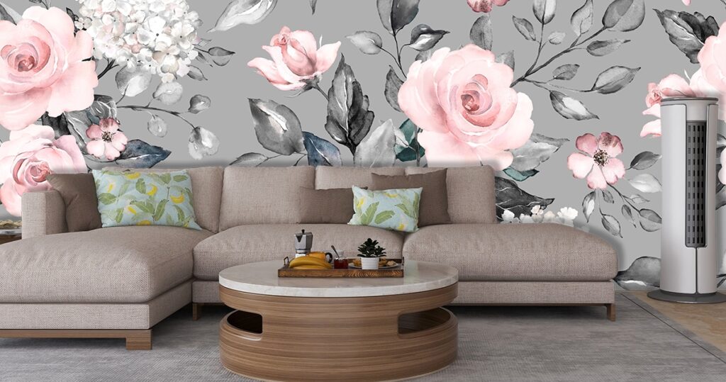 Pink Roses Wallpaper for Home - Magic Decor
