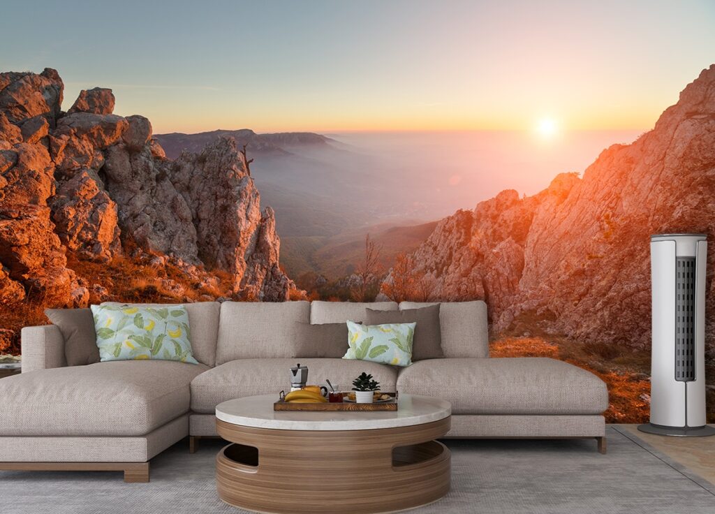 A rocky mountains with a sunset - Magicdecor®