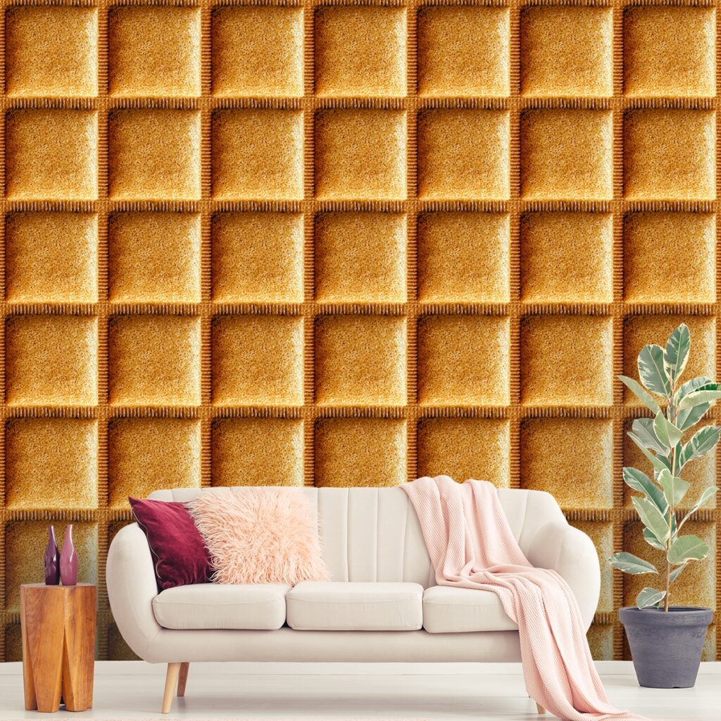 A 3D Seamless Wallpaper Mural in Square Pattern - Magic Decor