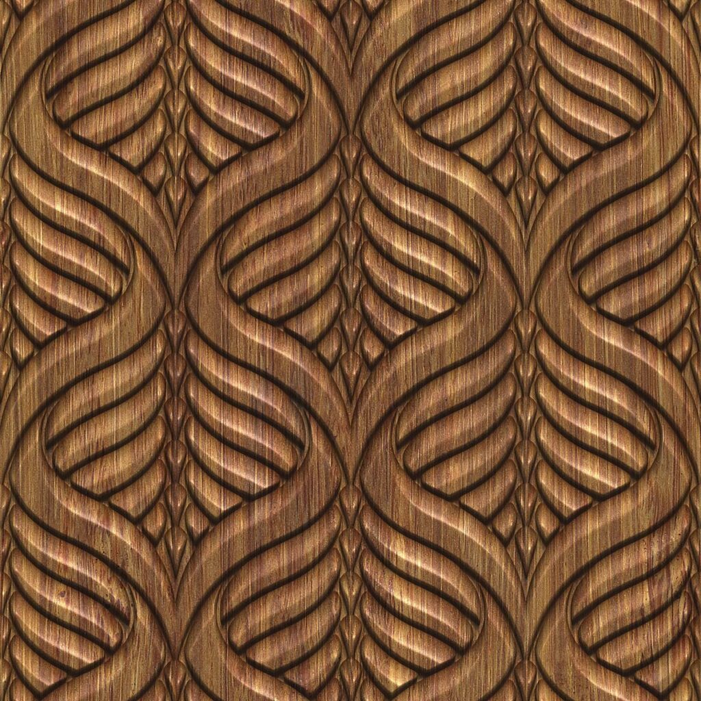 A close up of a carved wood panel - Magicdecor®