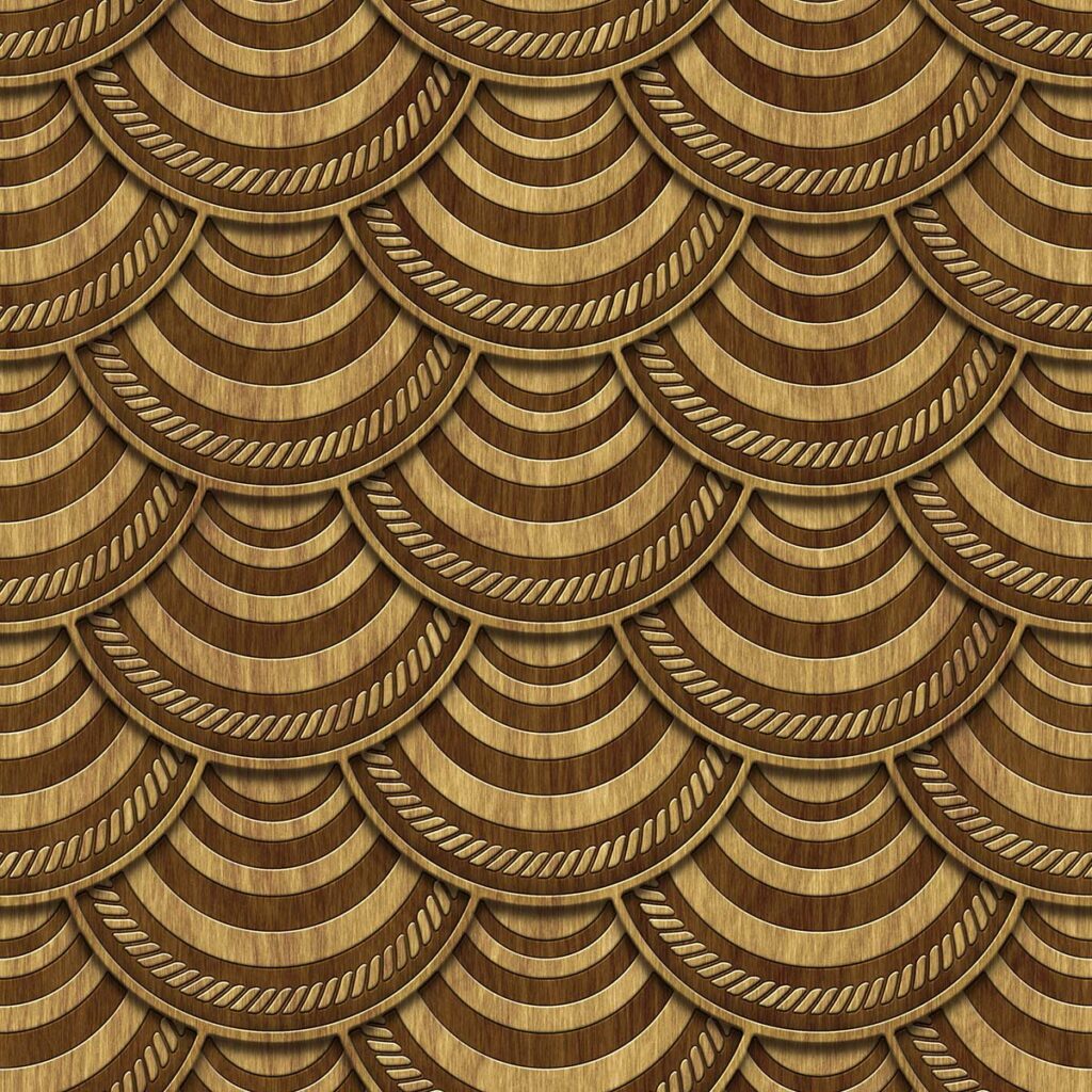 A wood pattern with a circular pattern - Magicdecor®