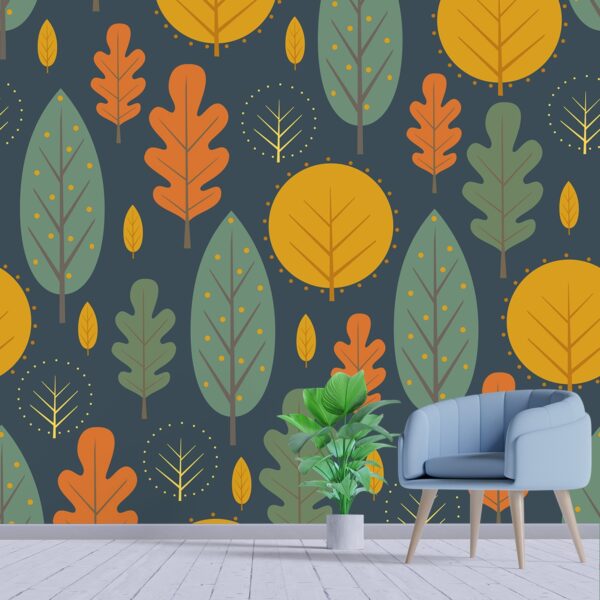 Colorful Background Leaf Wallpaper Mural - Magicdecor®