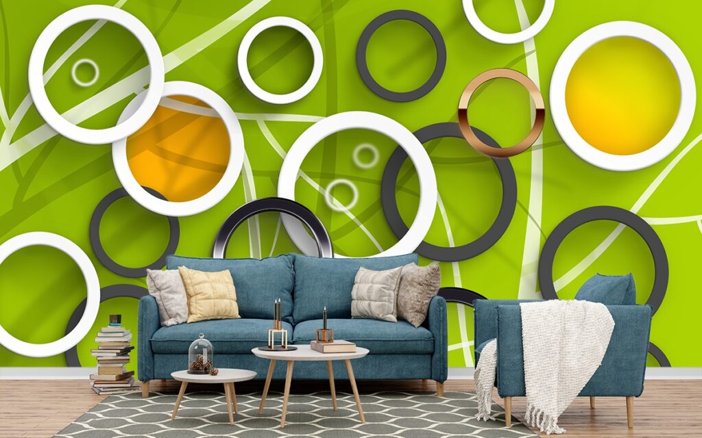 A group of rings on a green surface - Magicdecor®