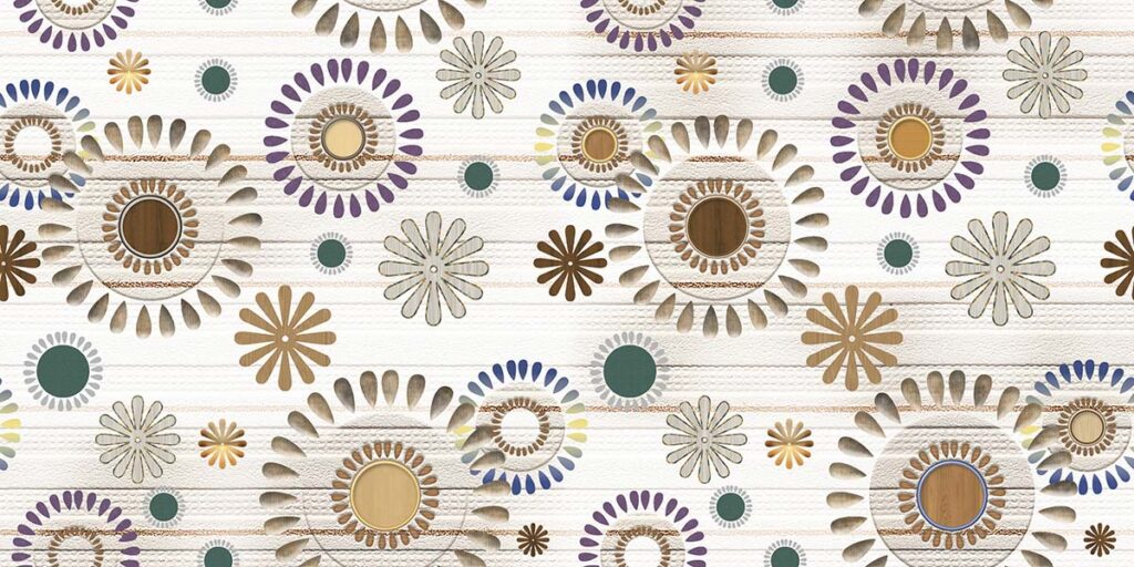 A Pattern of Circular Flowers Wallpaper for Walls - Magicdecor®