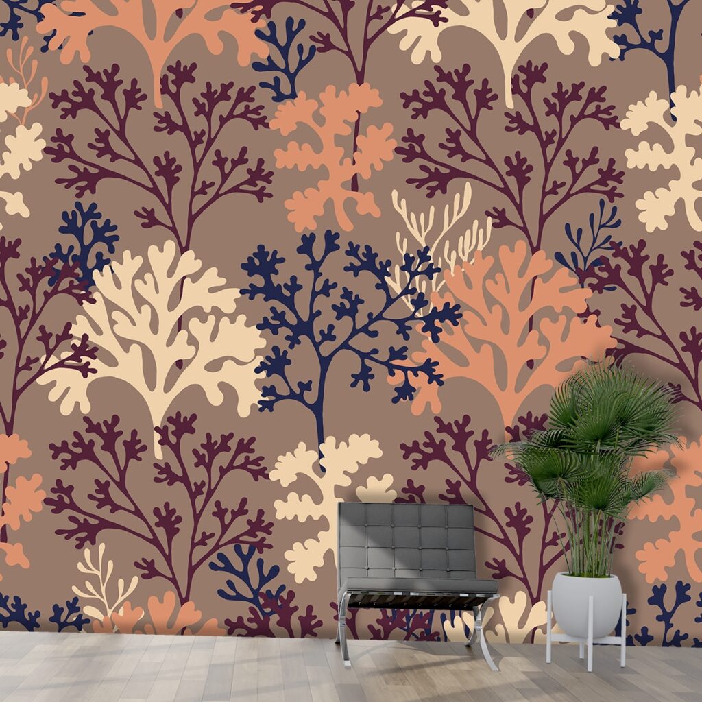 Brown Leaf Wallpaper For Walls - Magicdecor®
