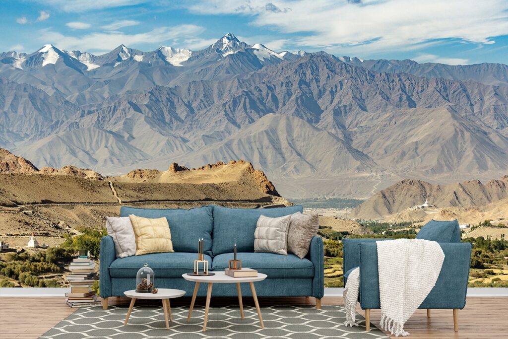 A landscape with mountains and trees - Magicdecor®