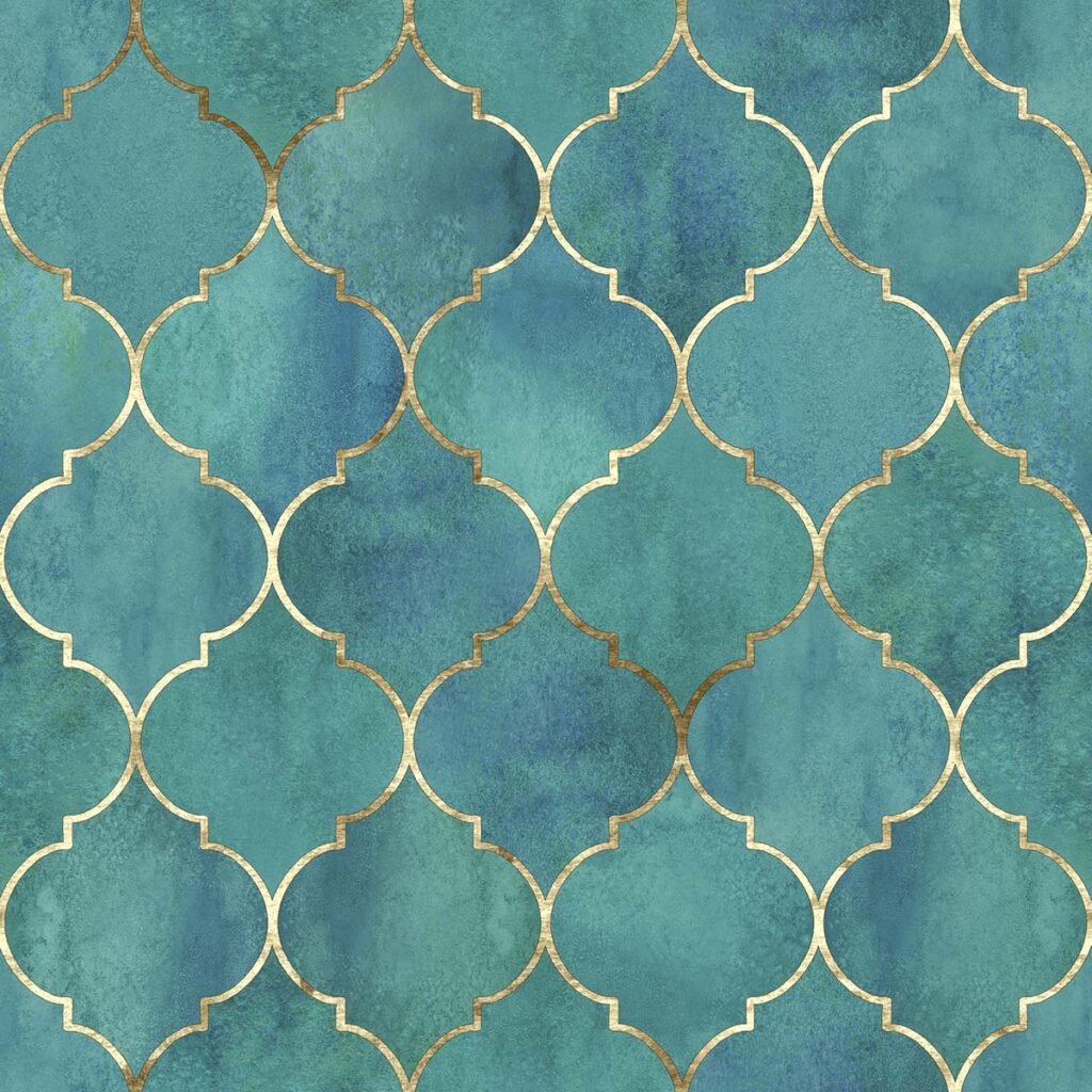 A blue and green pattern - Magicdecor®