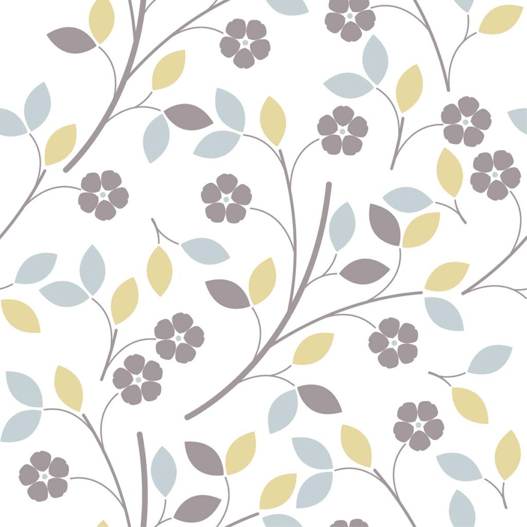 A Serene Botanical Flowers Wallpaper Pattern - Magicdecor®