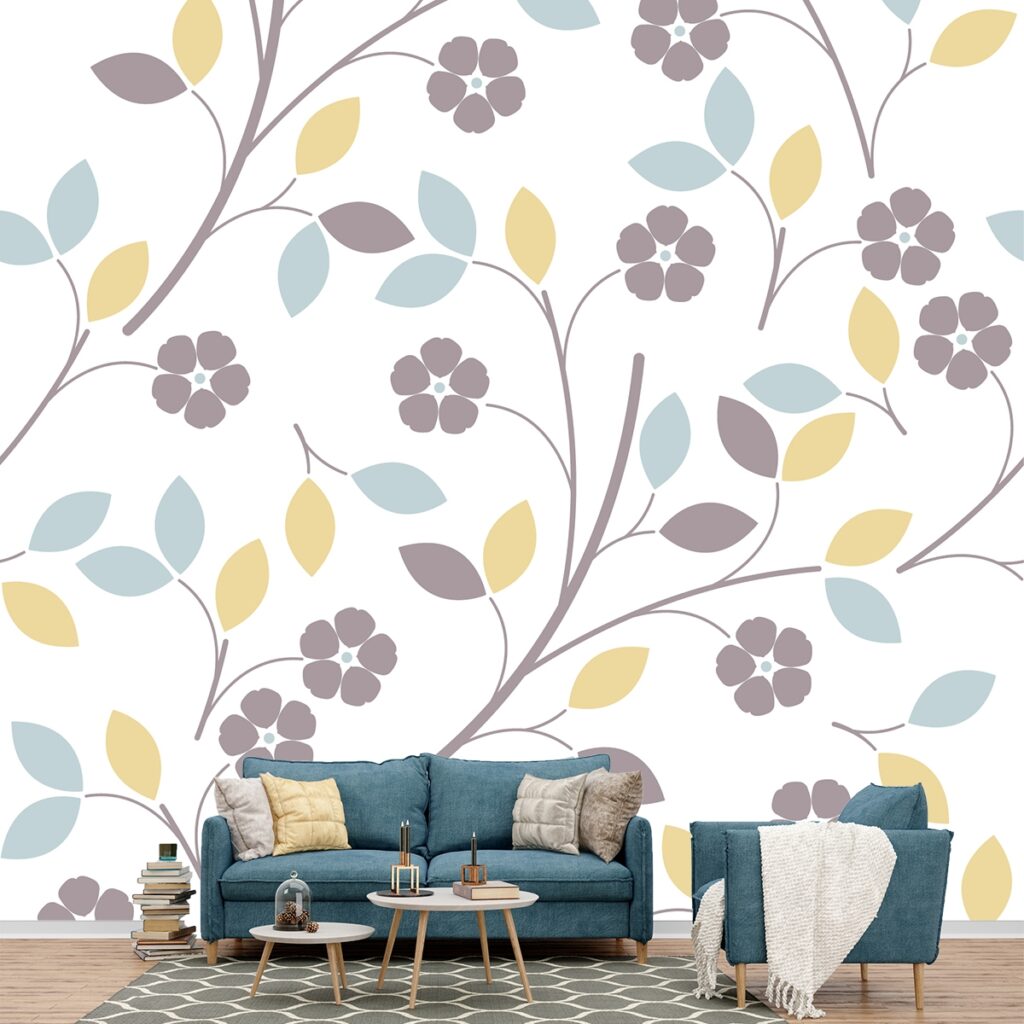 A Serene Botanical Flowers Wallpaper Pattern - Magicdecor®