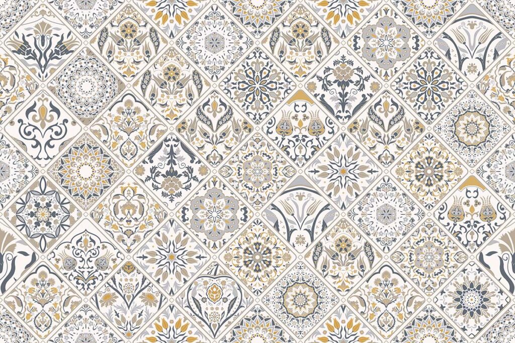 Moroccan Style Colorful Tiles Pattern Wallpaper for Wall - Magicdecor®