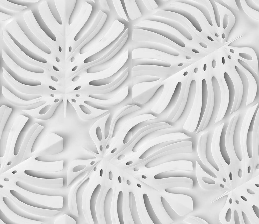 A white paper cut out leaves - Magicdecor®