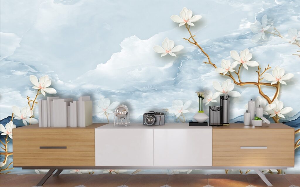 A white flowers on a branch - Magicdecor®