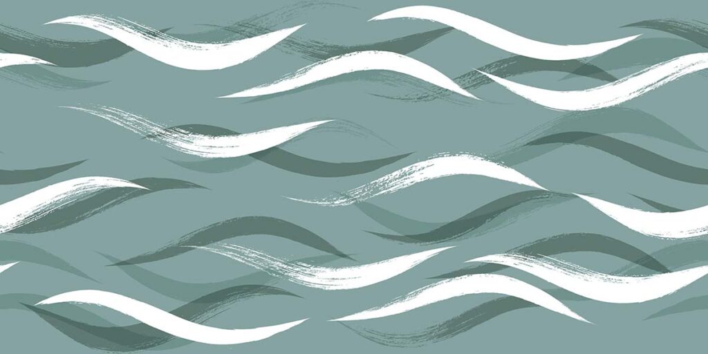 A pattern of white waves - Magicdecor®