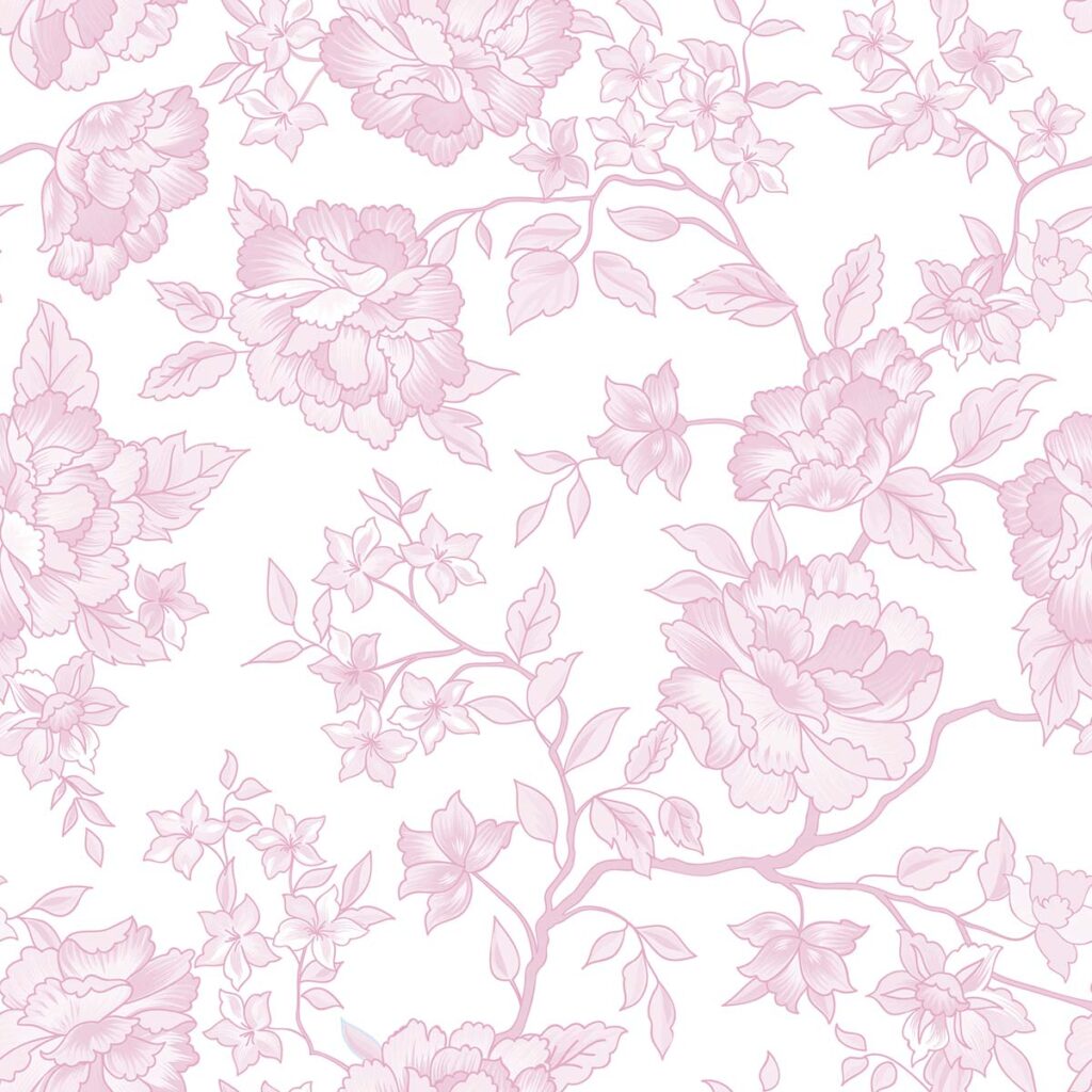 Beautiful Minimalist Pink Flowers on A White Background Wallpaper Mural - Magicdecor®