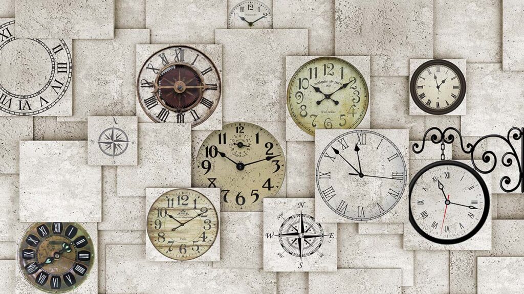 A group of clocks on a wall - Magicdecor®