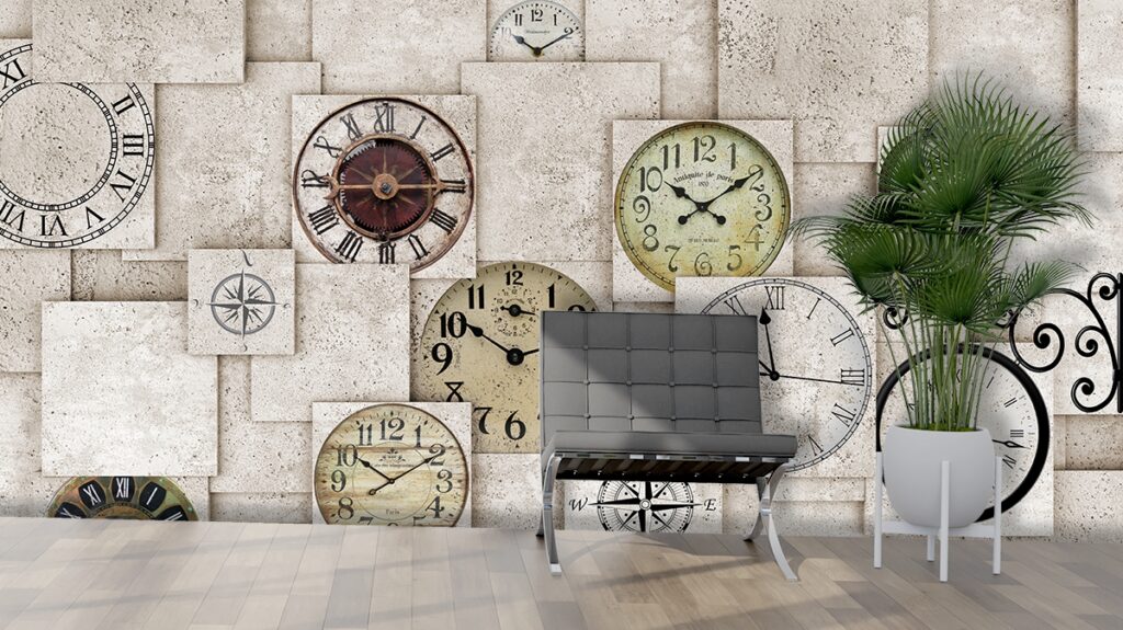 A group of clocks on a wall - Magicdecor®