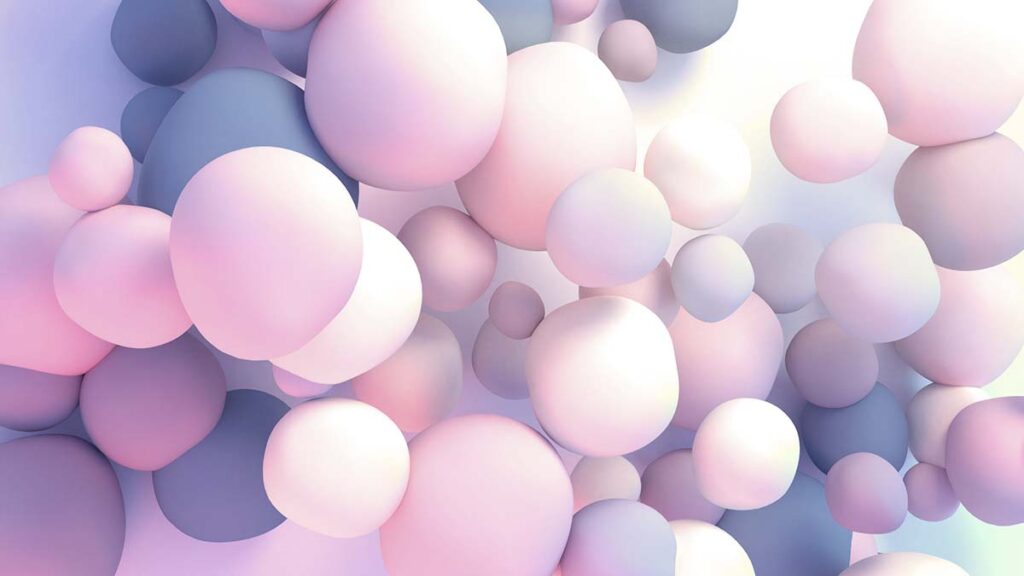 A group of pink and blue balls - Magicdecor®