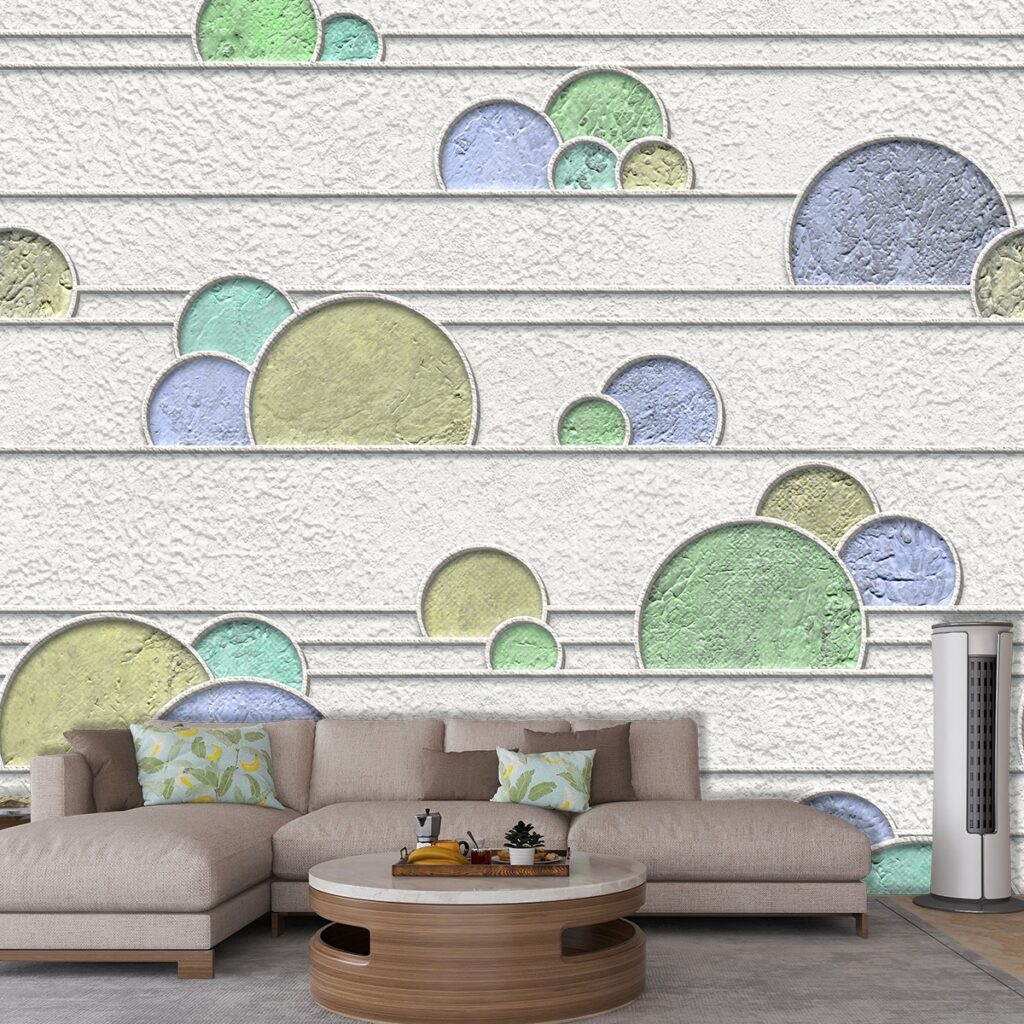 A wallpaper with circles and lines - Magicdecor®