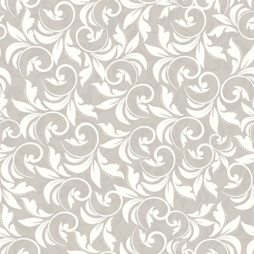 Living Room Wallpaper - Pattern of white and gray swirls - Magicdecor®