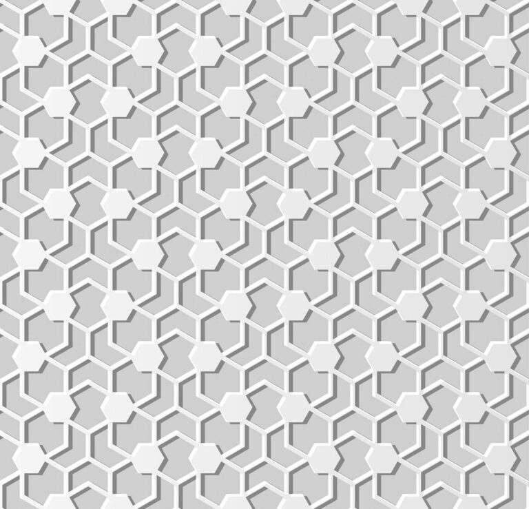 A white pattern with hexagons - Magicdecor®