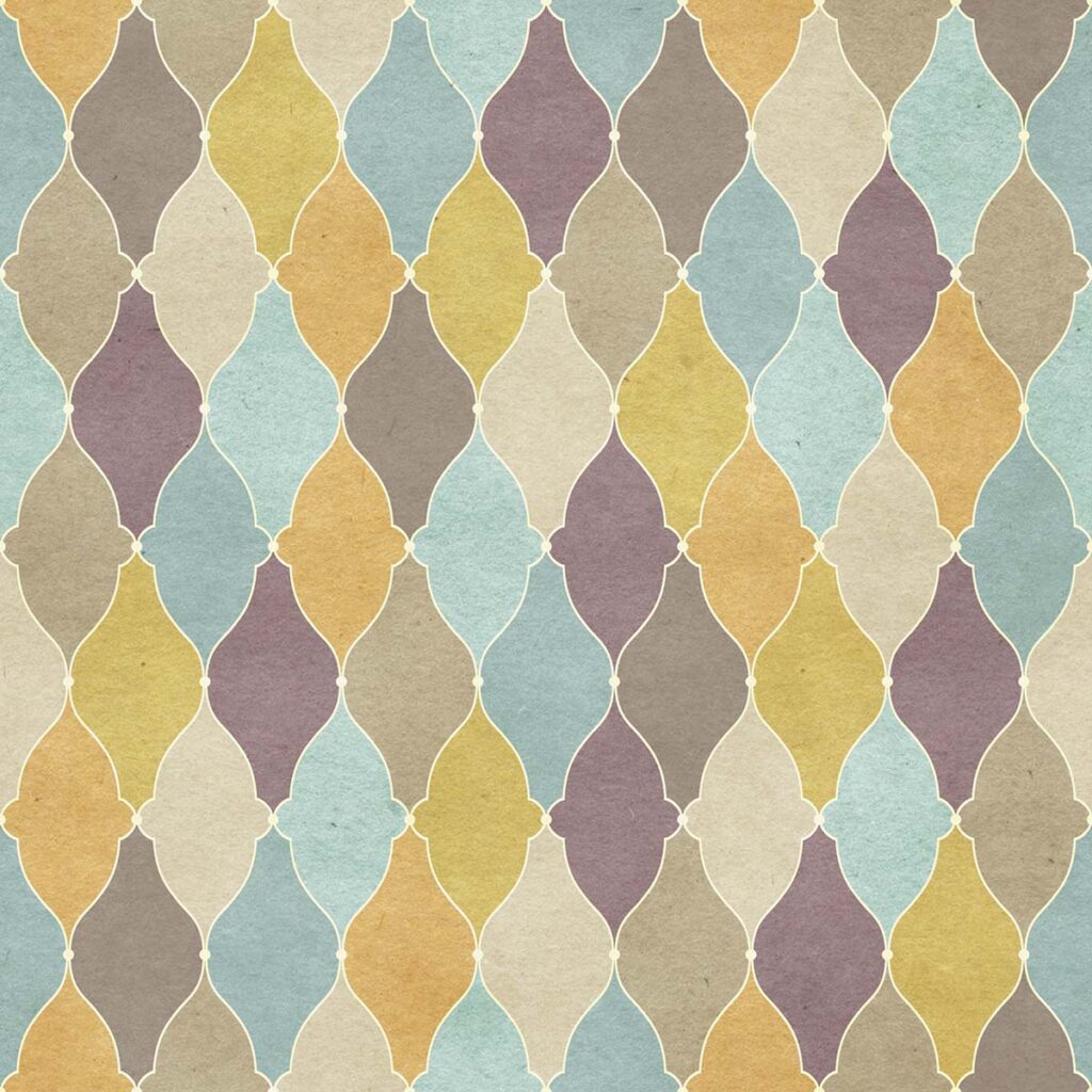 Bedroom Wallpaper With Pattern of Colorful Shapes - Magicdecor®