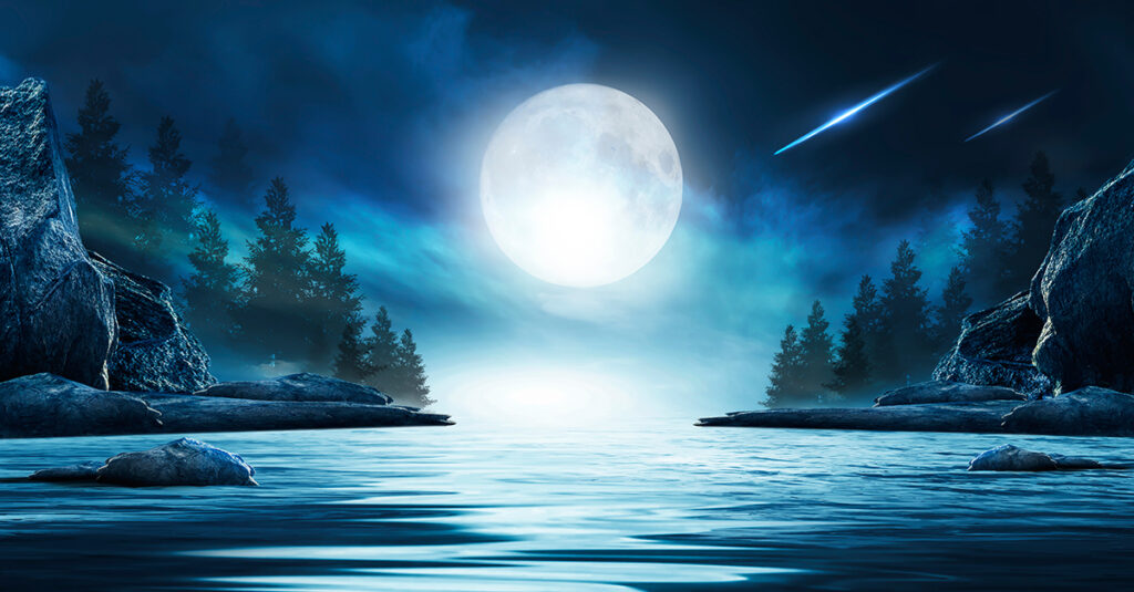Mesmerizing Moon Scenery Wallpaper - Magicdecor®