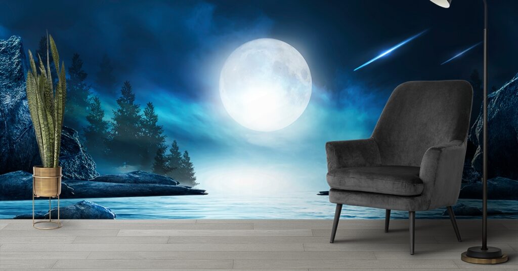 Mesmerizing Moon Scenery Wallpaper - Magicdecor®