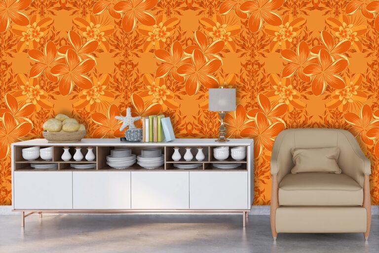 Beautiful Orangish Yellow Mural Wallpaper - Magicdecor®