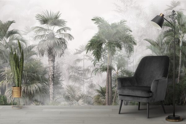 Trees and Fog, Forest Wallpaper for Walls - Magicdecor®