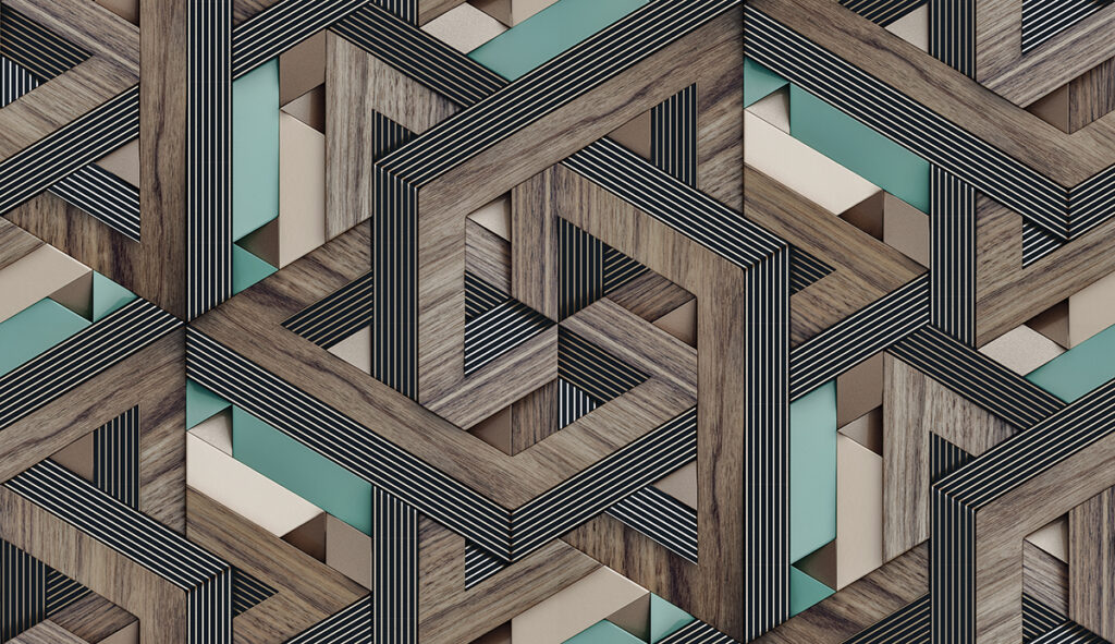 A pattern of wood and metal - Magicdecor®