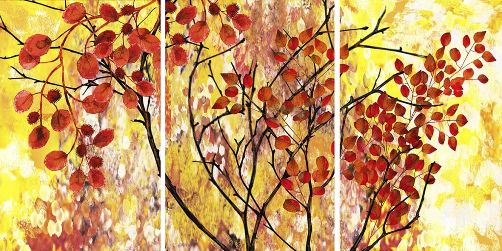 A tree with red leaves - Magicdecor®