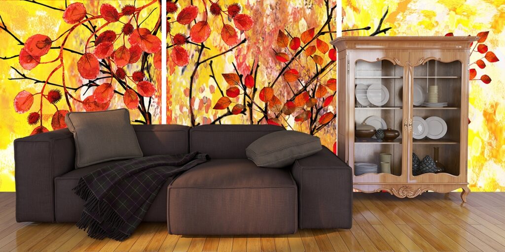 A tree with red leaves - Magicdecor®