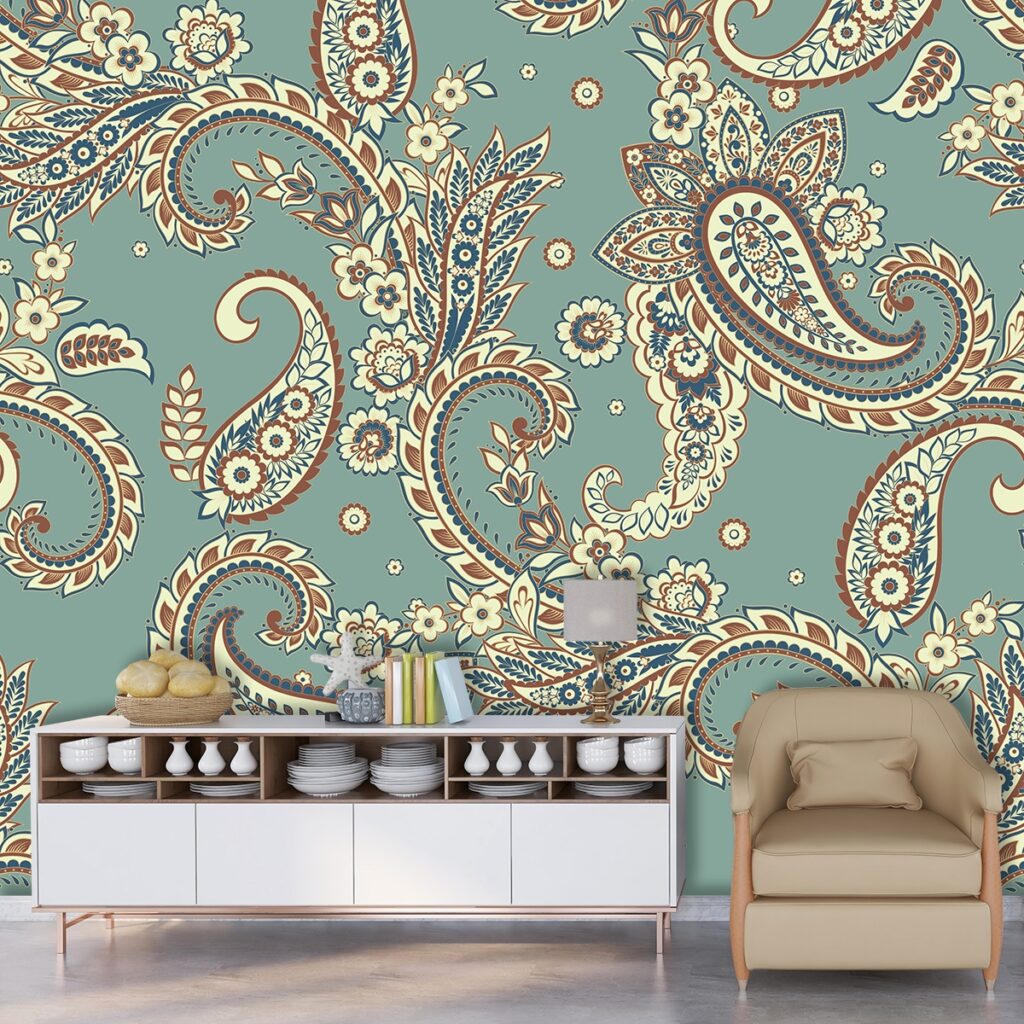 A pattern of paisley and flowers - Magic Decor