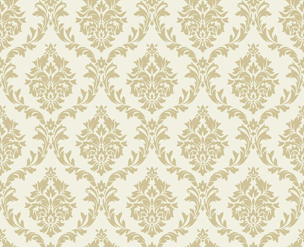 Beige Floral Pattern Wallpaper Mural - Magicdecor®