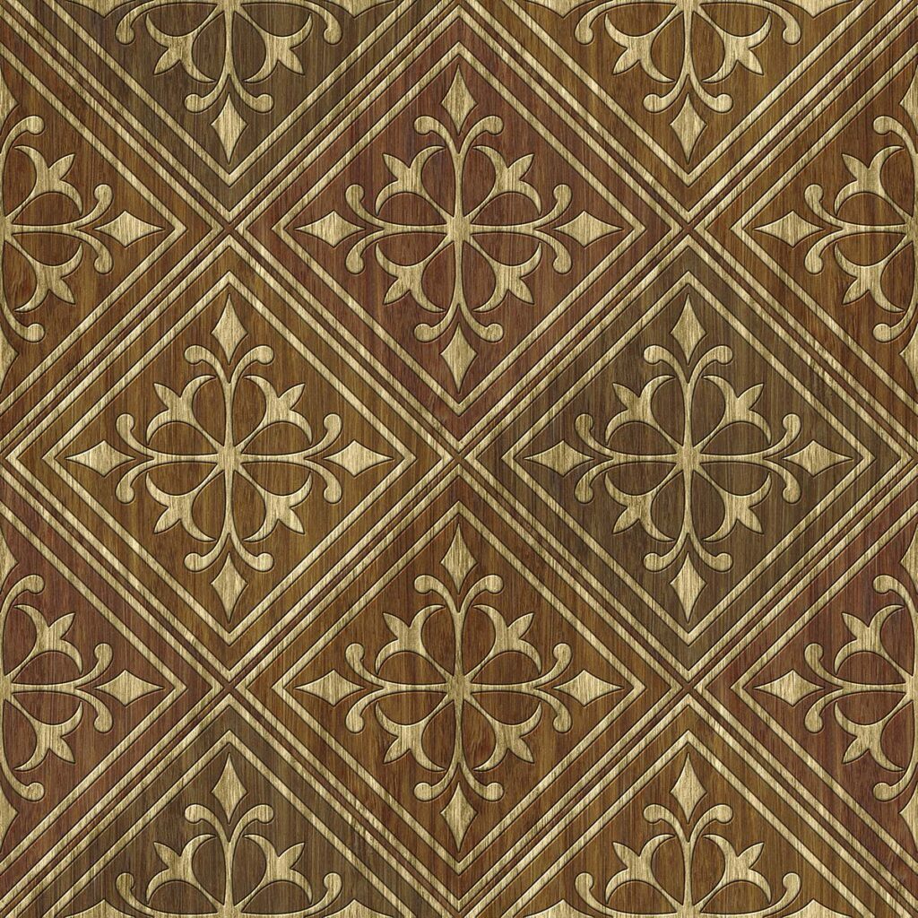 A wood grained surface with a pattern - Magicdecor®