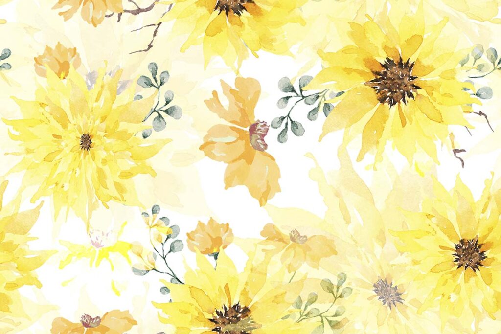 Yellow Flower Wallpaper for Walls - Magicdecor®