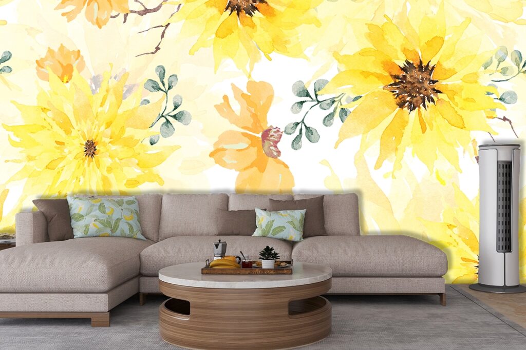 Yellow Flower Wallpaper for Walls - Magicdecor®