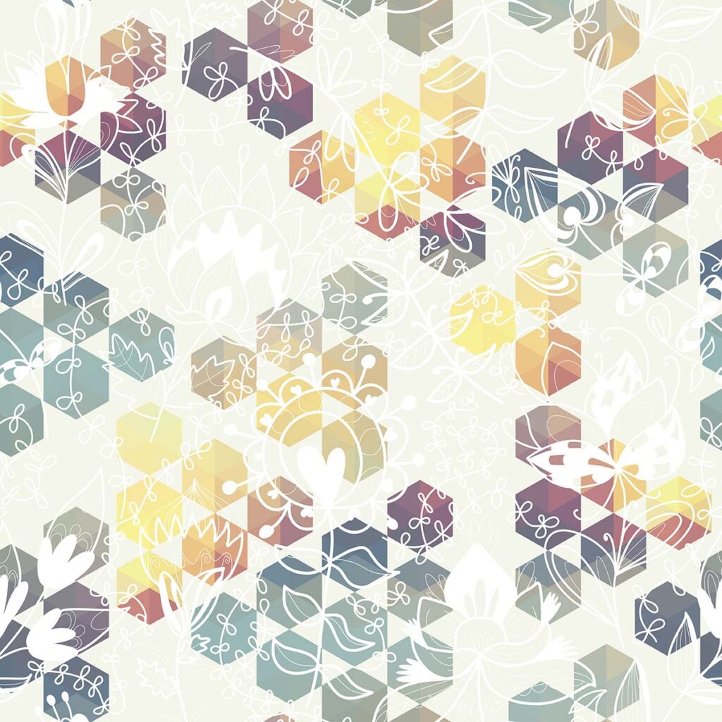 A pattern of colorful hexagons - Magicdecor®