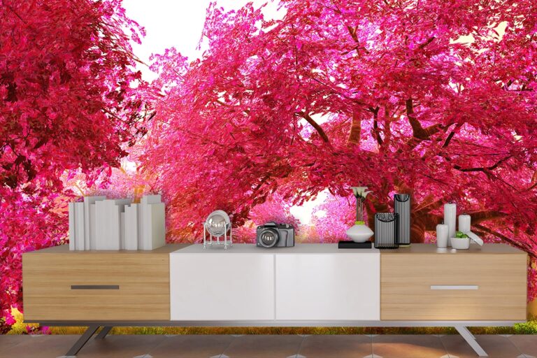 A group of pink trees - Magicdecor®