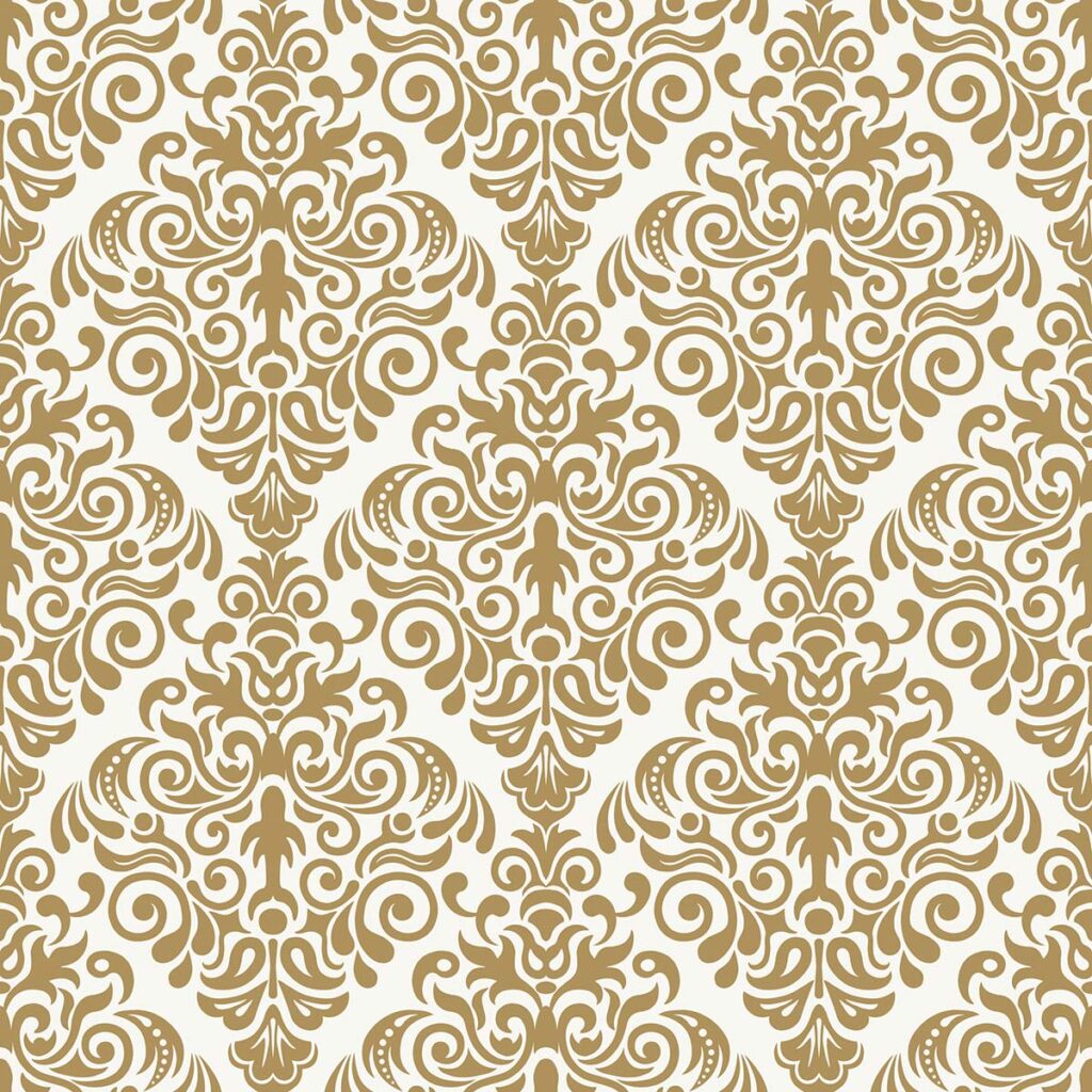 A pattern of gold and white swirls - Magic Decor