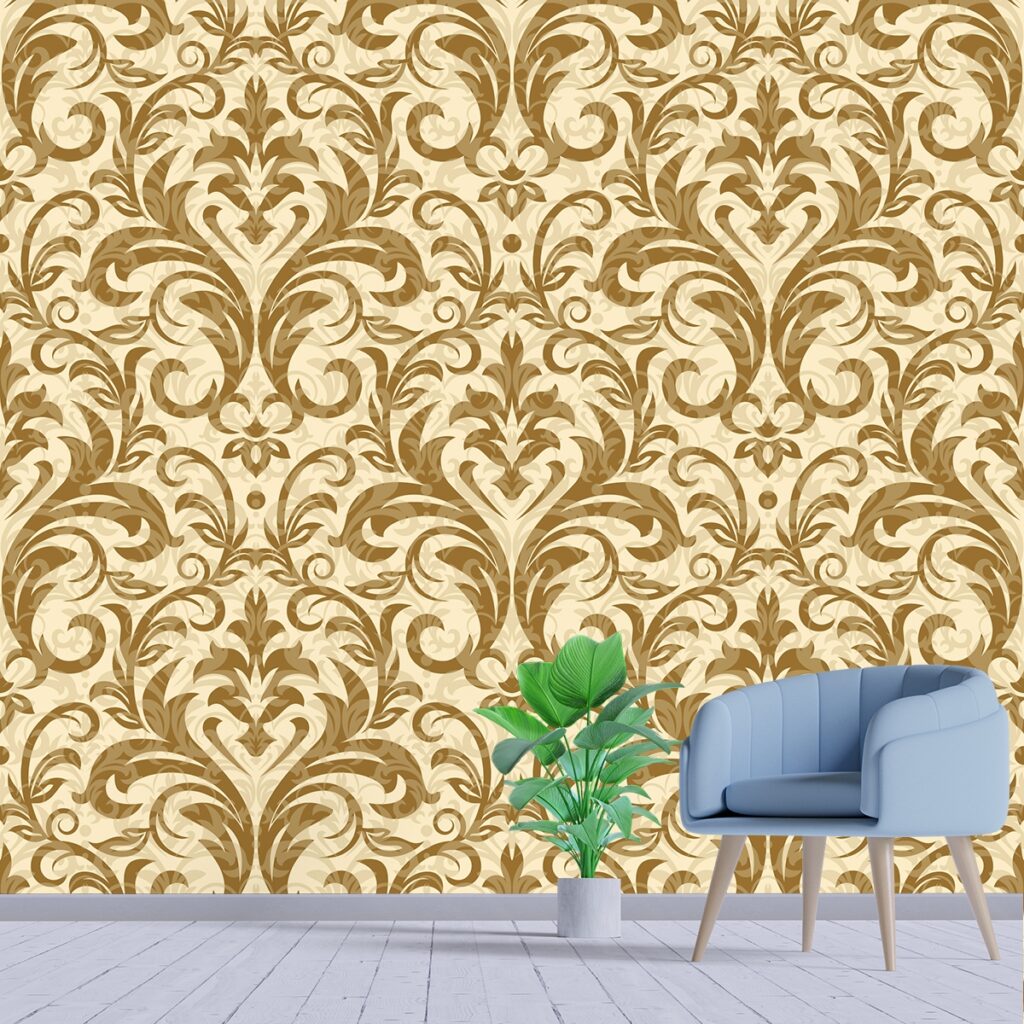 A pattern of brown and white swirls - Magicdecor®