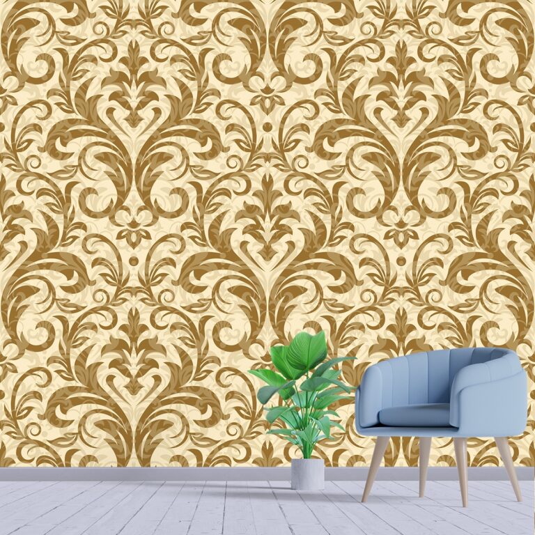 A pattern of brown and white swirls - Magicdecor®