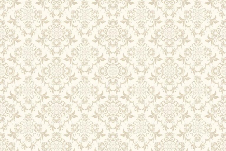 A Floral White Pattern Wallpaper on a Wall - Magicdecor®