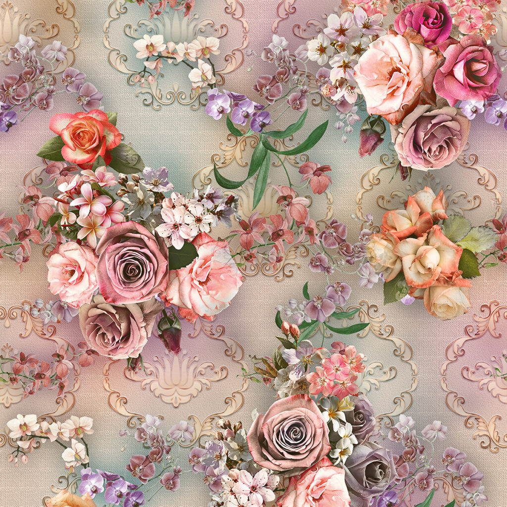 A Wallpaper of Floral Pattern with Colorful Flowers - Magicdecor®