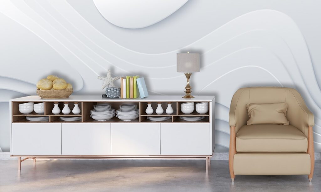 A white background with white lines - Magicdecor®