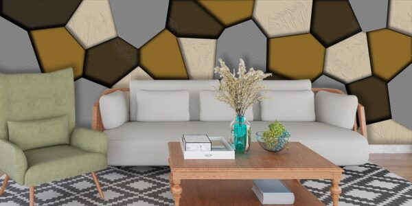 A pattern of different colored shapes - Magicdecor®