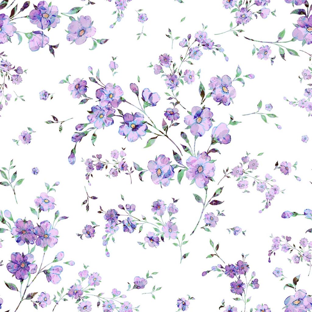 A pattern of purple flowers - Magicdecor®