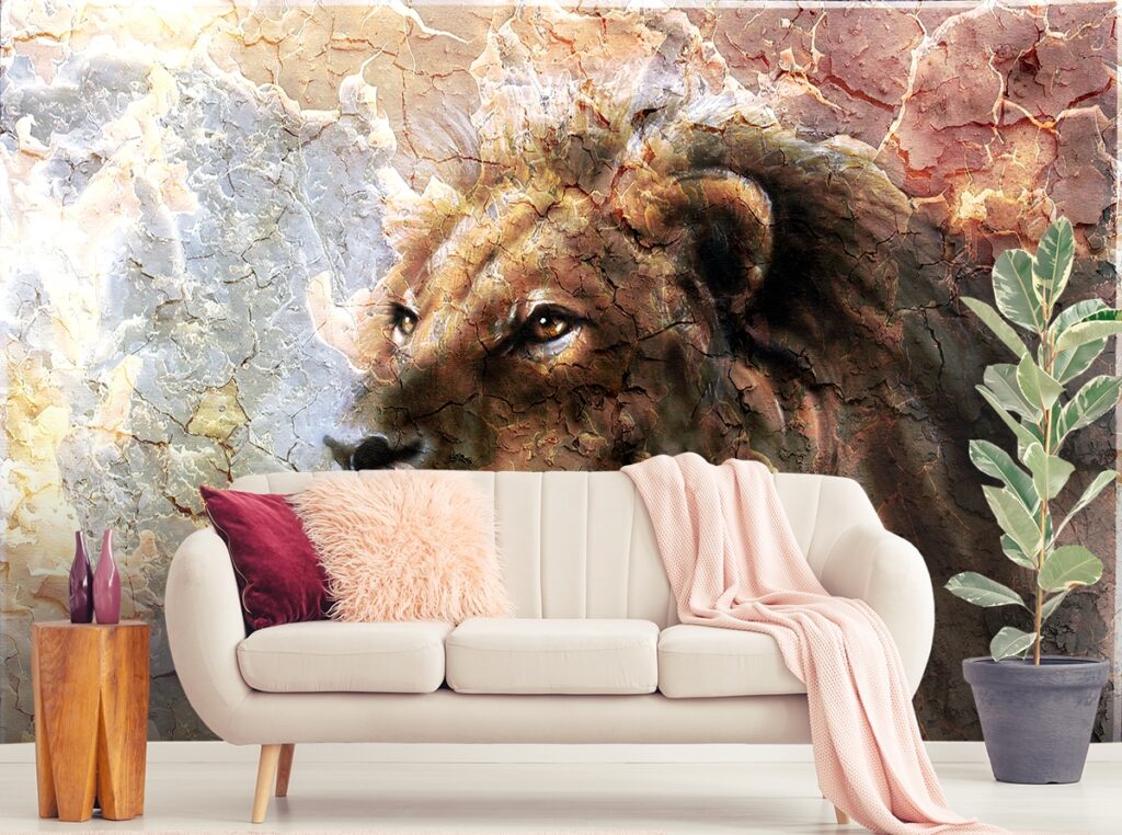Majestic Lion Wallpaper Mural - Magic Decor